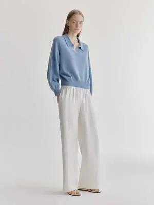 LISA YANG Katriel Collared V-neck Sweater