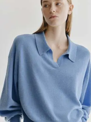 LISA YANG Katriel Collared V-neck Sweater