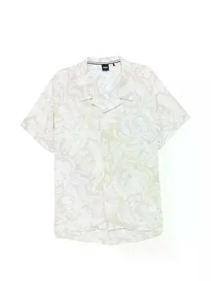 BOSS Leaf Print Swim Shorts - Neutrals