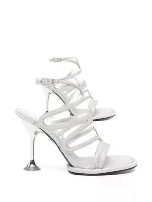 SERGIO ROSSI Glitter Multi-strap Sandals