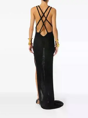 Elisabetta Franchi Braided-strap Maxi Dress