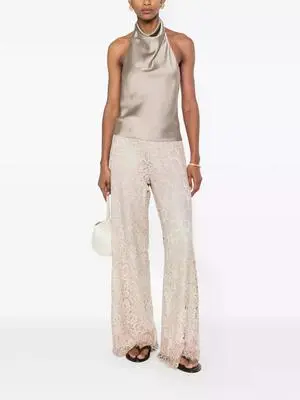 D.exterior Lace-overlay Palazzo Pants