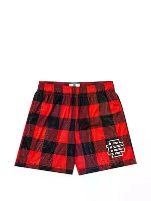 ERIC EMANUEL Ee Buffalo Plaid Mesh Shorts - Red