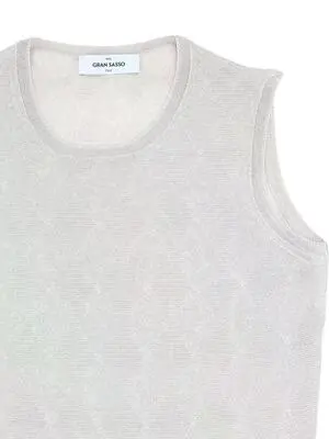 GRAN SASSO Patterned Jacquard Tank Top