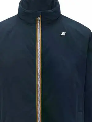 K-WAY Zip-up Jacket With Logo Patch - Blue