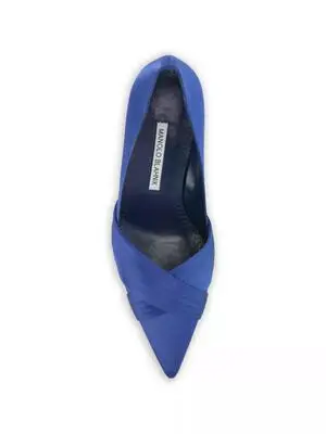 Manolo Blahnik Crossover-strap Pointed-toe Pumps
