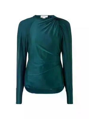 Victoria Beckham Twist Detail Blouse - Green