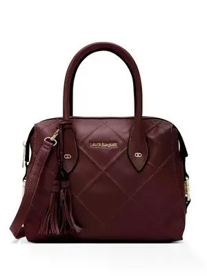 LAURA BIAGIOTTI Quilted Design Tote Bag - Red