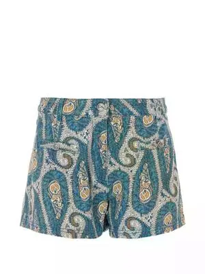 Etro Paisley-print Denim Shorts