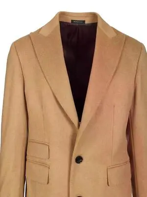 AL DUCA D’AOSTA 1902 Camel Peak Lapel Single-breasted Coat