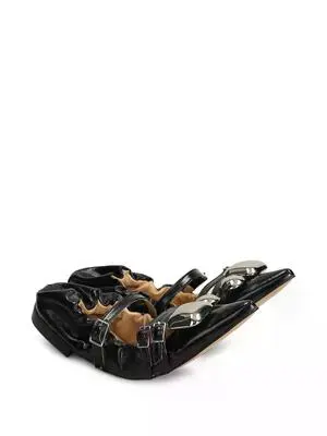 ALCHIMIA Buckle-detail Pointed-toe Ballet Flats - Black