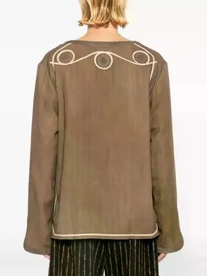 COMMUNS Piped Trim Layered Sweater