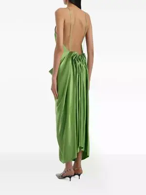 Khaite Sleeveless Draped Dress - Green