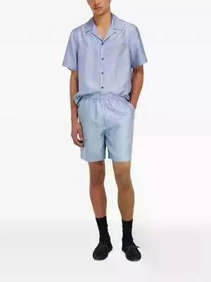 FERRAGAMO Gancini Jacquard Silk Shorts