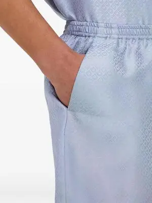 FERRAGAMO Gancini Jacquard Silk Shorts