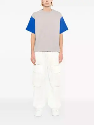 LII Colour-block Short-sleeve T-shirt - Grey