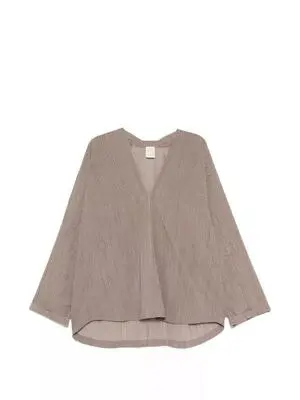 JAN JAN VAN ESSCHE Striped V-neck T-shirt - Neutrals