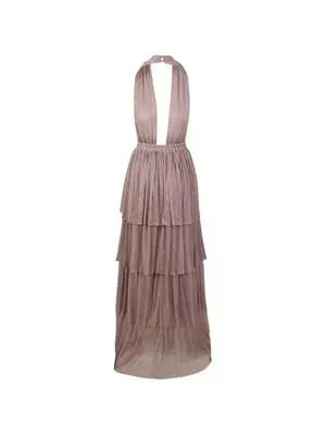 L'IDEE Nammos Pleated Tiered Maxi Dress