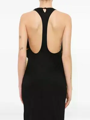 Givenchy Mask Graphic Halterneck Midi Dress - Black
