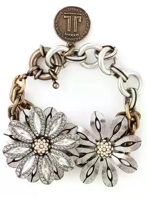 LANVIN Crystal Flower Bracelet