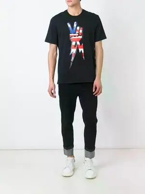 Neil Barrett Peace Sign Print T-shirt