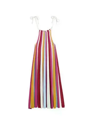 Chinti & Parker Striped Straps Midi Dress
