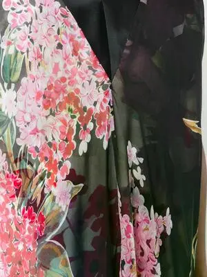 LANVIN Silk Floral Print Dress