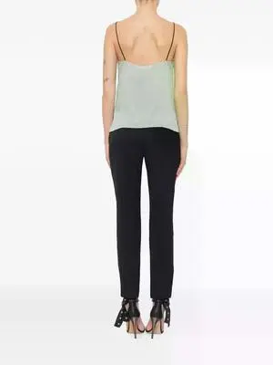 LANVIN Spaghetti Strap V-neck Silk Top