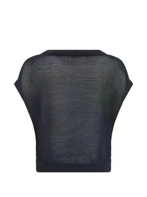 Peserico Open-knit Sleeveless Cardigan