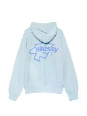 StÜssy Garment-dyed Zip-up Hoodie - Blue