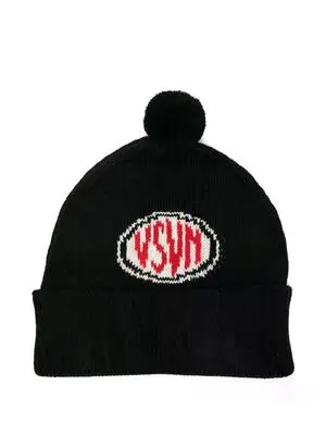 Visvim Logo-intarsia Pompom Beanie Hat