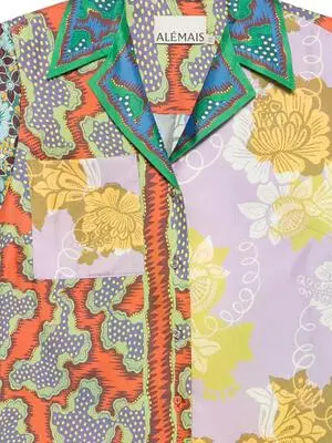 ALEMAIS Arnie Floral-print Silk Shirt