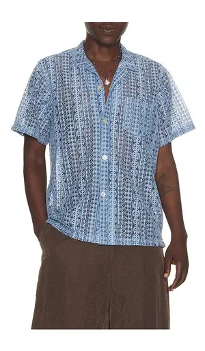 BATHER Tide Gonzo Lace Camp Shirt In . Also