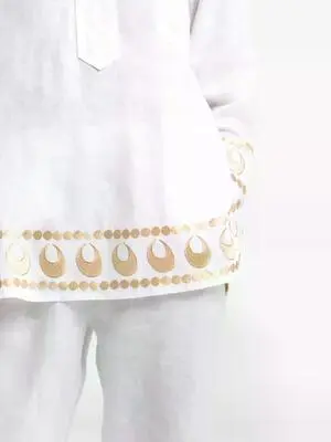 Greek Archaic Kori Selene Embroidered Tunic