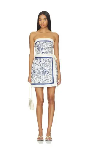 Simkhai Darbie Linen Bustier Mini Dress