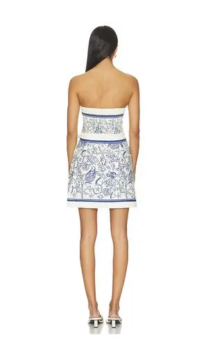 Simkhai Darbie Linen Bustier Mini Dress