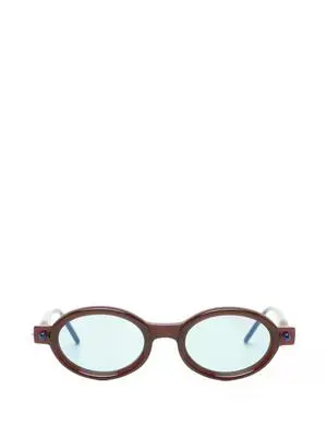 KUBORAUM Burgundy Round-frame Sunglasses - Red