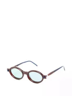 KUBORAUM Burgundy Round-frame Sunglasses