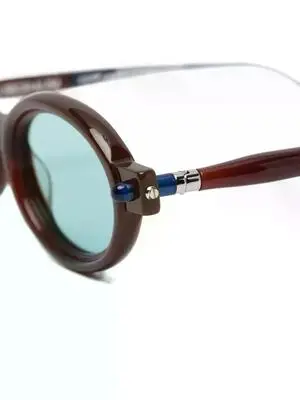 KUBORAUM Burgundy Round-frame Sunglasses