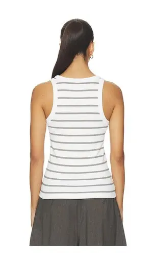 Vince Stripe Scoop Neck Tank - Ivory