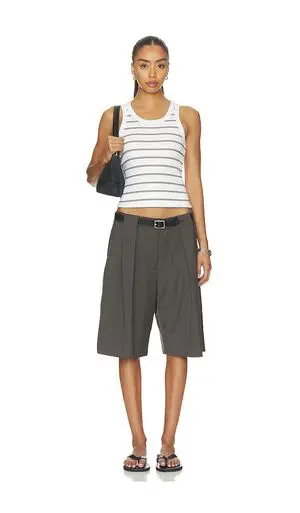 Vince Stripe Scoop Neck Tank - Ivory