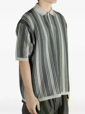 Nanamica Stripe-knit Polo Shirt