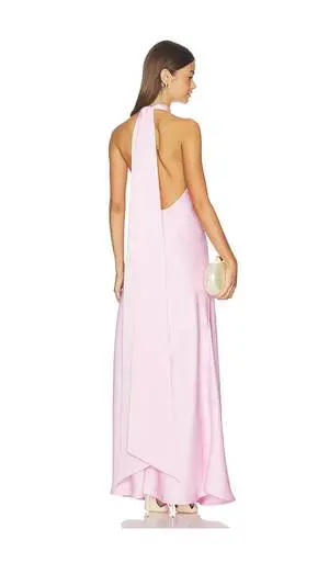 RUNAWAY THE LABEL Arabelle High Neck Maxi Dress - Pink