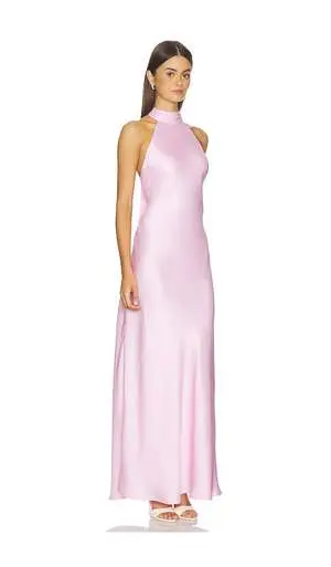 RUNAWAY THE LABEL Arabelle High Neck Maxi Dress - Pink