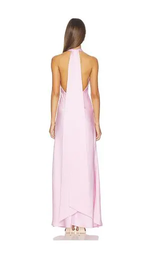 RUNAWAY THE LABEL Arabelle High Neck Maxi Dress - Pink