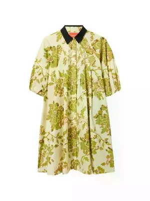 La DoubleJ Sunburst Dress In Oasis Floral Print - Neutrals