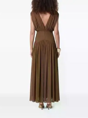 NICHOLAS Giana Open-panel Maxi Dress - Brown