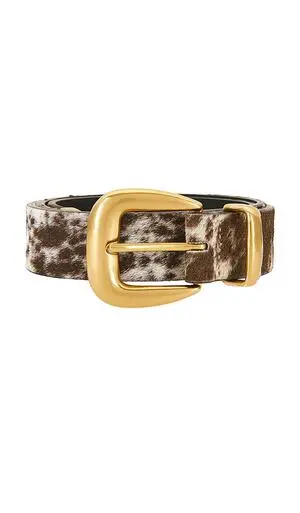 LAMARQUE Leather Belt With Gold-tone Hardware