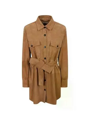 Antonelli Firenze Belted Suede Shirt