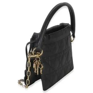 Dior Lambskin Cannage Lady Milly Drawstring Bag